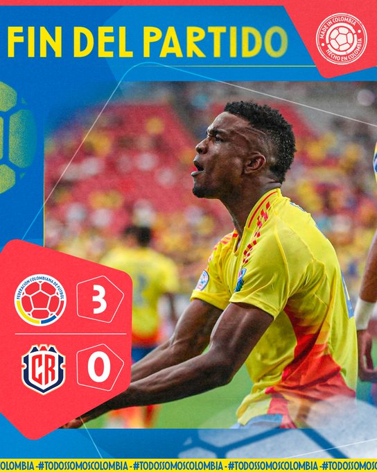 Colombia 3 – Costa Rica 0, final | Capsulas de Carreño